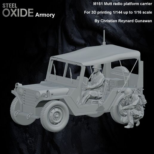 📻 Porte-plateforme radio M151 Mutt・Fichier STL pour Impression 3D・Cults