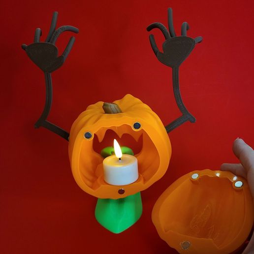 🎃 Floating Pumpkin Head・ STL File for ・Cults