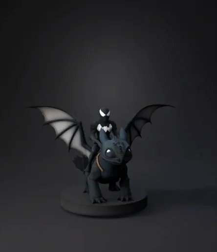 🎨 venom toothless and venom hiccup (Fan Art)・ STL File for 3D printing ...
