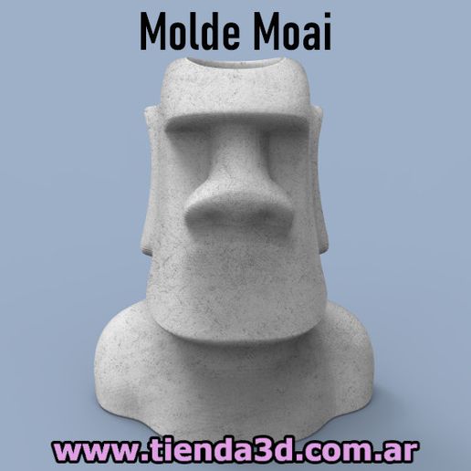 Archivo STL Molde Maceta Moai 🗿 ・Diseño para descargar y imprimir en 3D ...