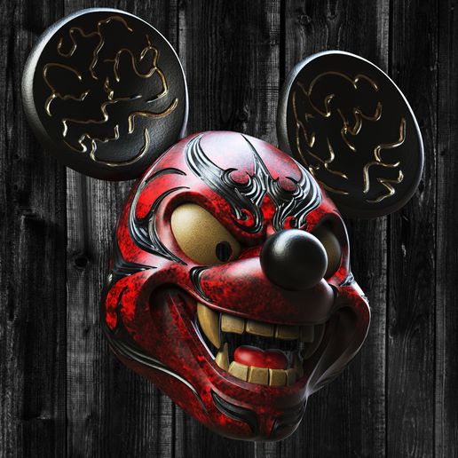 STL file Demon Mouse Mask Scary Mouse mask 🐁 ・3D printable design to ...
