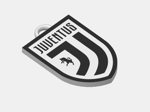 3MF file Juventus Keychain 🗝️ ・Model to download and 3D print・Cults