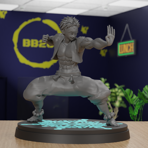 🎨 AKAZA DEMON SLAYER_KIMETSU NO YAIBA 3D STL・ STL File for 3D printing ...