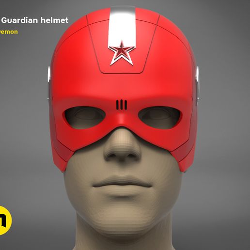 🪖 The Red Guardian helmet・ 3D File for ・Cults