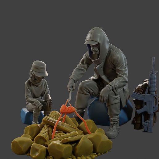 ♂️ Post-Apocalyptic Male PAM2 003・ 3D File for 3D printing・Cults