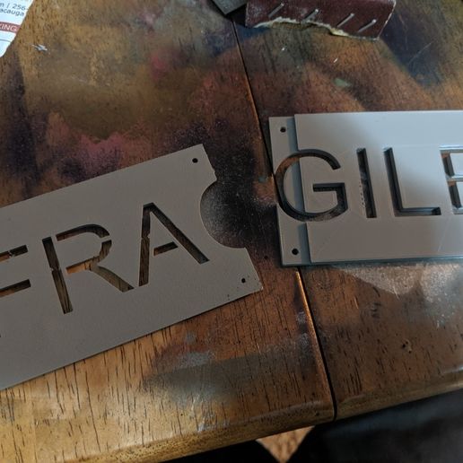 Free 3D file FRAGILE Stencil for shipping boxes 🚩 ・3D printable model ...