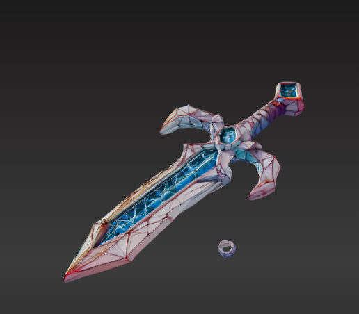 STL file Low-Poly Fantasy Sword 🗡️ ・3D printer design to download・Cults