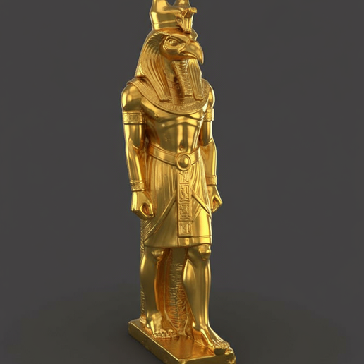 ☀️ Egyptian God Ra Statue STL | Classic Egyptian Sun Deity 3D Model ...