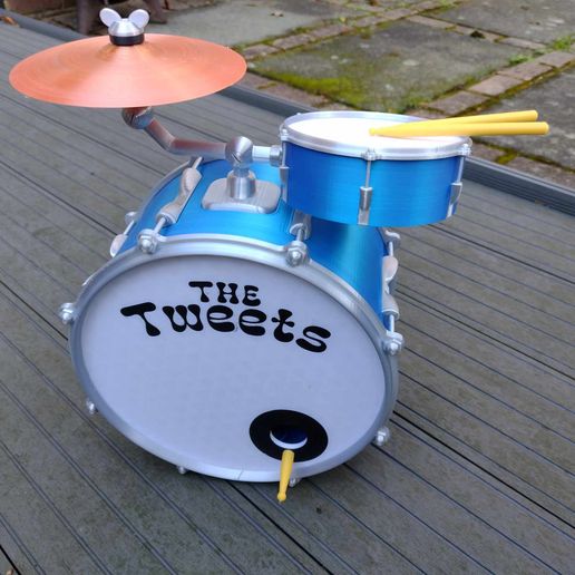 🥁 Drum kit Birdhouse・ STL File for 3D printing・Cults