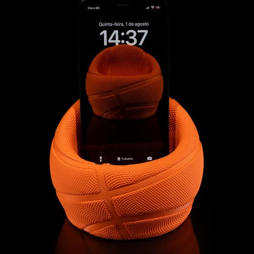 🏀 Basketball Phone Holder・ 3D File for 3D printing・Cults