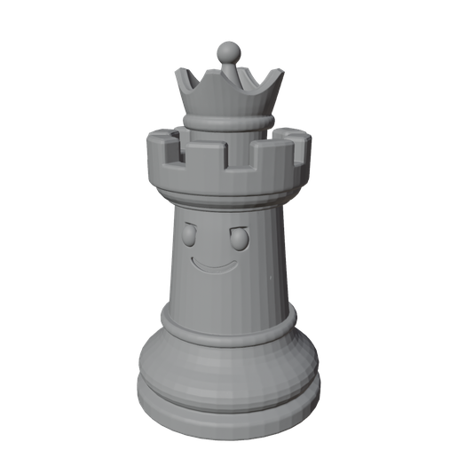 👸 Queen and Rook Hybrid Chess Piece – STL + GLB Formats – One-Piece 3D ...