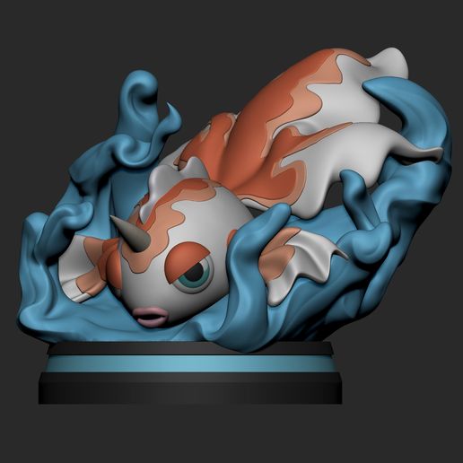 🐉 Pokemon - Goldeen and Seaking Figure・ STL File for 3D printing・Cults