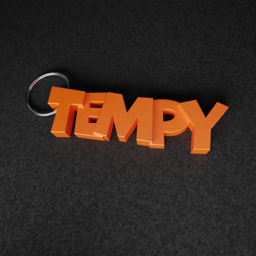 🗝️ TEMPY - Llavero・Archivo STL para Impresión 3D・Cults