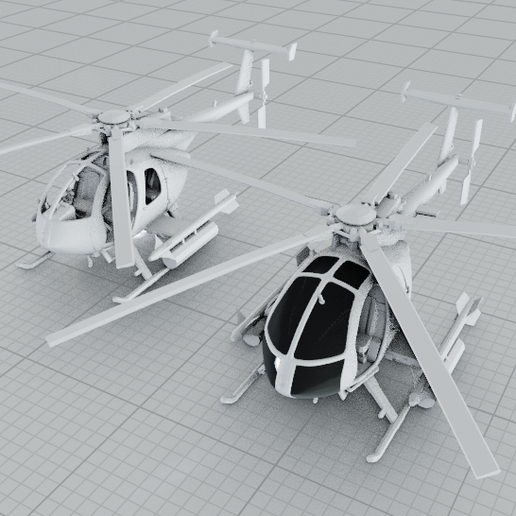 🚁 McDonnell Douglas MD 500 Defender Light Utility Helicopter model・ STL ...