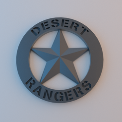 3D printing Wasteland - Desert Rangers Badge・Cults