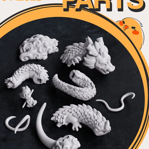 🗿 Chibi Shenron with Goku - Dragonball・ 3D File for 3D printing・Cults