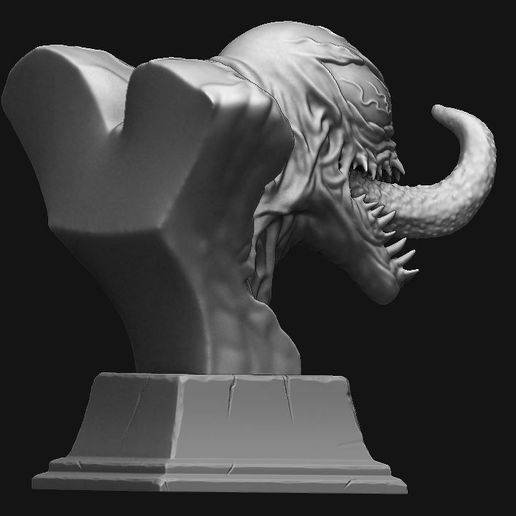 Download STL file Venom Bust - Marvel 3D print model • 3D printer object • Cults