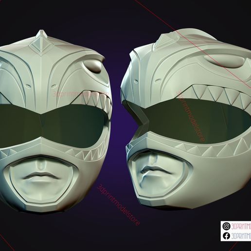 🪖 Green Ranger Mighty Morphin Power Ranger Cosplay Helmet STL file・ 3D ...