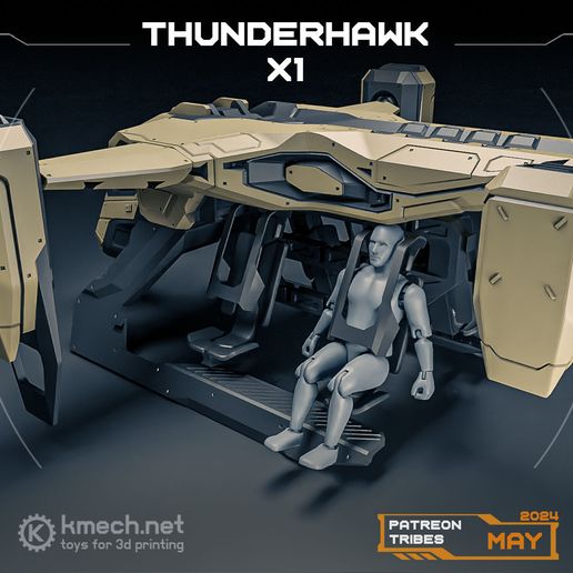 🚁 Thunderhawk X1 Helicopter・ STL File for 3D printing・Cults