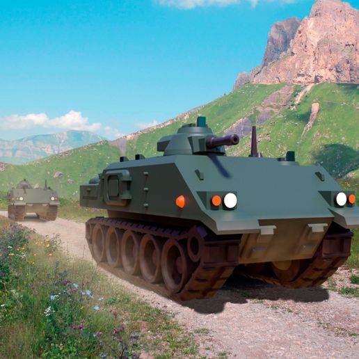 🪖 American Mecha Tracked APC・ 3D File for ・Cults