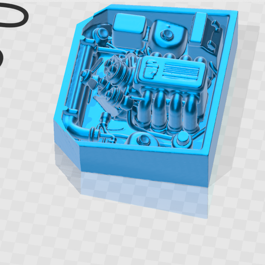 🔥 V8 Turbo Engine 1/64 Scale / V8 Turbo Engine 1/64 Scale - STL with ...