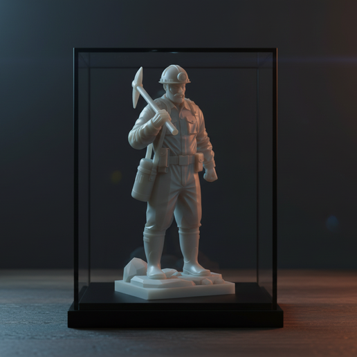 🎨 Miner Figurine・ STL File for 3D printing・Cults