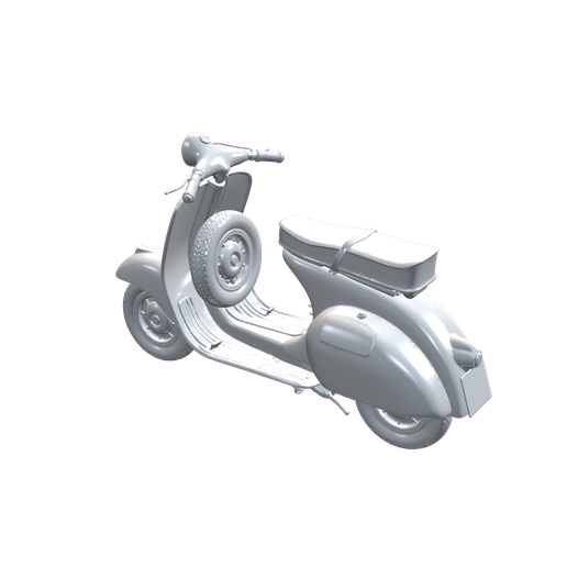 🦵 Vespa GS 3D Model with Leg Shield Spare Tire・ 3D File for 3D printing ...