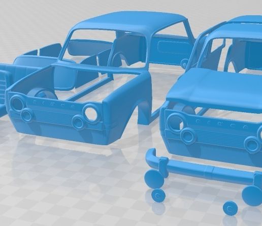 3D file Simca 1000 Printable Car 🚗 ・3D printing idea to download・Cults