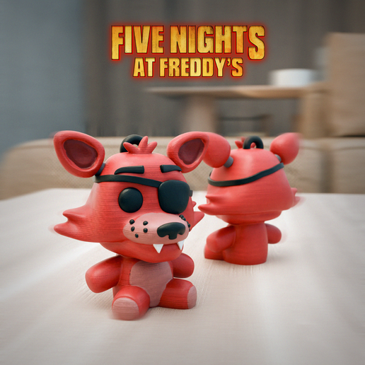 🗝️ FOXY FIVE NIGHTS AT FREDDY'S KEYCHAIN・ STL File for 3D printing・Cults