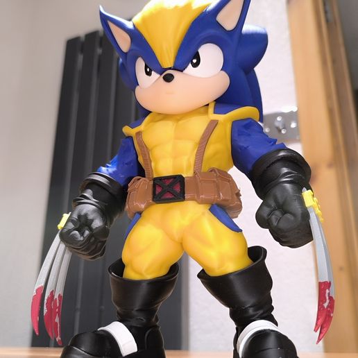 🎨 SONIVERINE – SONIC × WOLVERINE Fan art (no ams-multiparts/3mf)・3D ...