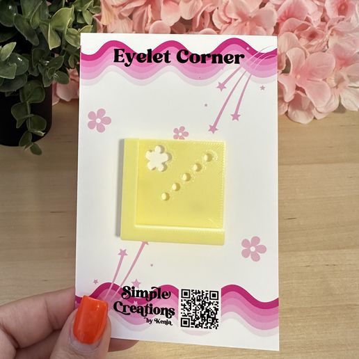 STL file Eyelet corner, guide tool, scrapbooking tools, bookbinder ...