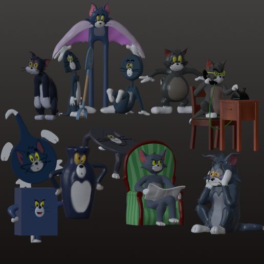STL file Pack - Funny Tom Cat Moments - Tom and Jerry 🐱 ・3D print ...