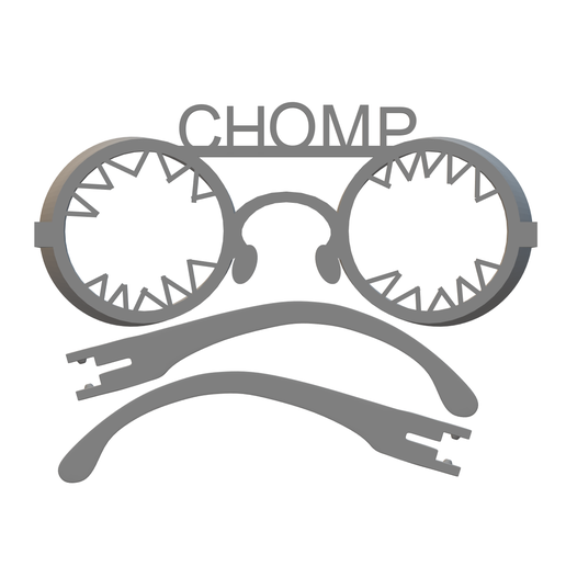 👓 Chomp Glasses・ STL File for 3D printing・Cults