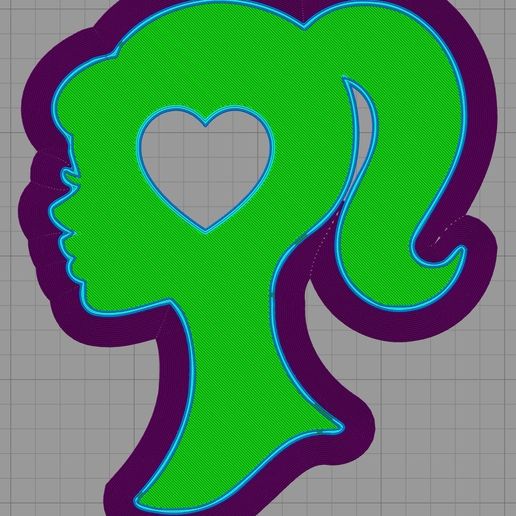 👤 Barbie Silhouette And Logo Cookie and Fondant Cutter・ STL File for 3D ...