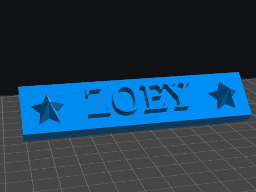 3D file Zoey Nameplate 👾 ・3D printable model to download・Cults