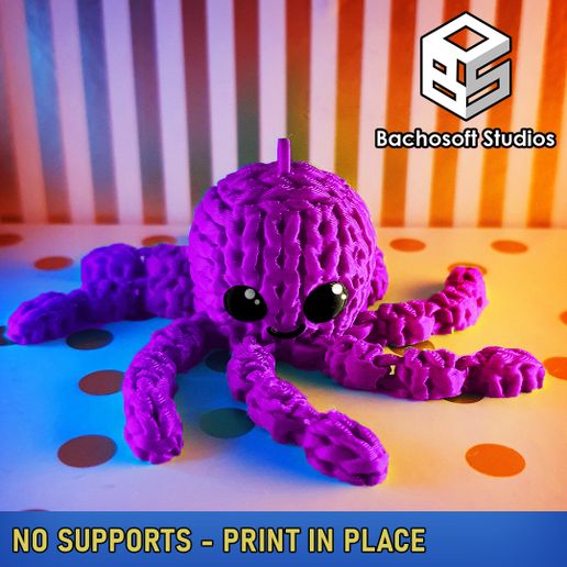 🗝️ Keychain - Articulated Knitted Octopus・Free STL File for 3D printing ...