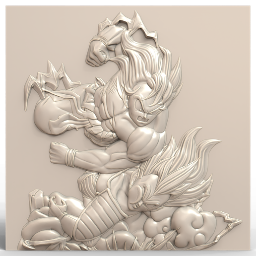 STL file 3D Model STL File for CNC Router/Laser & 3D Printer Goku VS ...
