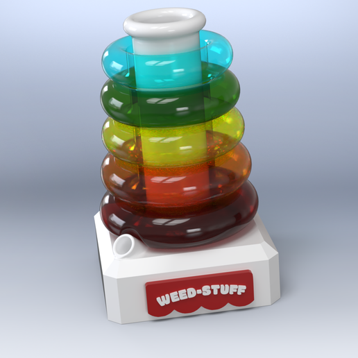 Rainbow Bong - 3D Printed Weed Smoking Design 🌈💨・ 3D File for 3D ...