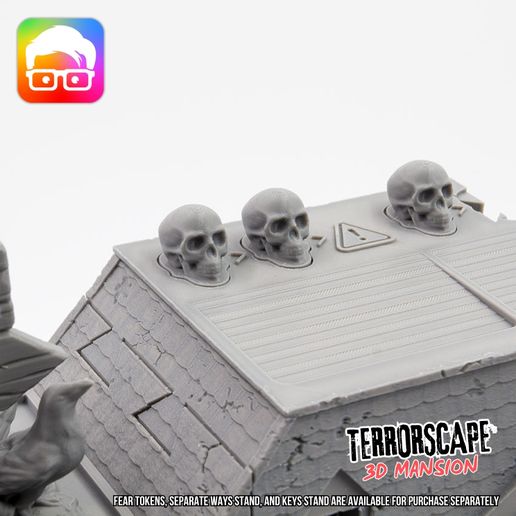 🎃 Fear tokens, keys and separate ways stands add-ons for Terrorscape Mansion (3DPrinting ...