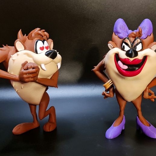 ️‍🔥 Taz in love and She Devil (3mf files)・ 3MF File for 3D printing・Cults