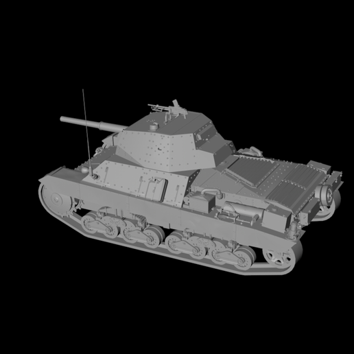 🤌 Material del modelo 3D del tanque italiano "Fiat-Ansaldo" P26-40 ...