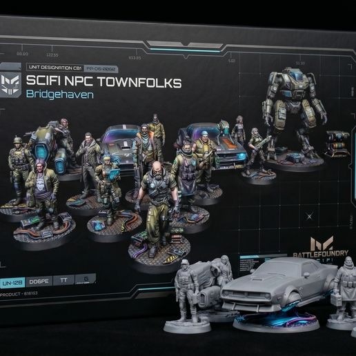 🆓 FREE TOWNFOLKS NPC Bridgehaven – 16 Scifi Miniatures (32mm STL for ...