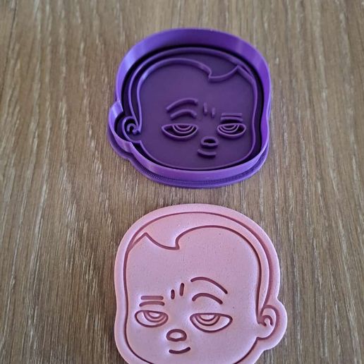 STL file 6cm BOSS BABY Cookie cutter and stamp 👶 ・Model to download and ...