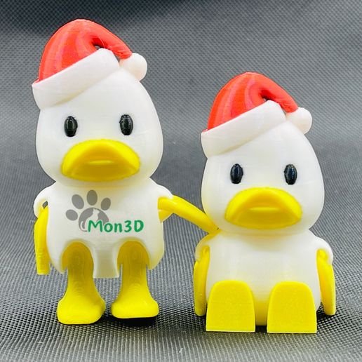 3D file ARTICULATED SANTA DUCK CREATED BY MON3D, ARTICULATED TOYS, CUTE ...
