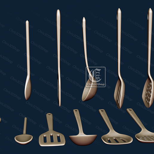 🔪 Kitchen Utensils - Digital Files in STL format for CNC・ 3D File for ...