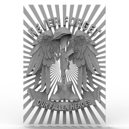 📁 3D Model STL File for CNC Router/Laser & 3D Printer Never Forget ...