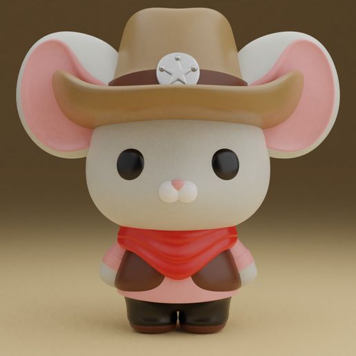 STL file Mouse cowboy 🐁 ・Model to download and 3D print・Cults