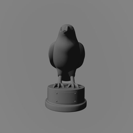 🐦 Raven Trophy STL - Gothic Halloween Award | Dark Crow Statue 3D Print ...