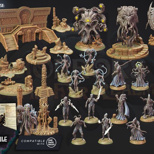 🐉 Horrors of the Far Realm - October '23 Bundle・ 3D File for ・Cults