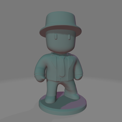 STL file Mobster Stu - Stumble Guys 🎨 ・3D printer design to download・Cults